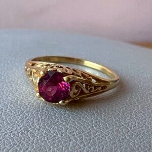 Kabana | Jewelry | Kabana Vintage 4k Yellow Gold Pink Tourmaline Ring ...